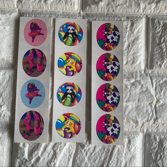 Lisa Frank | Other | Vintage Lisa Frank Sticker Sheet Strips | Poshmark